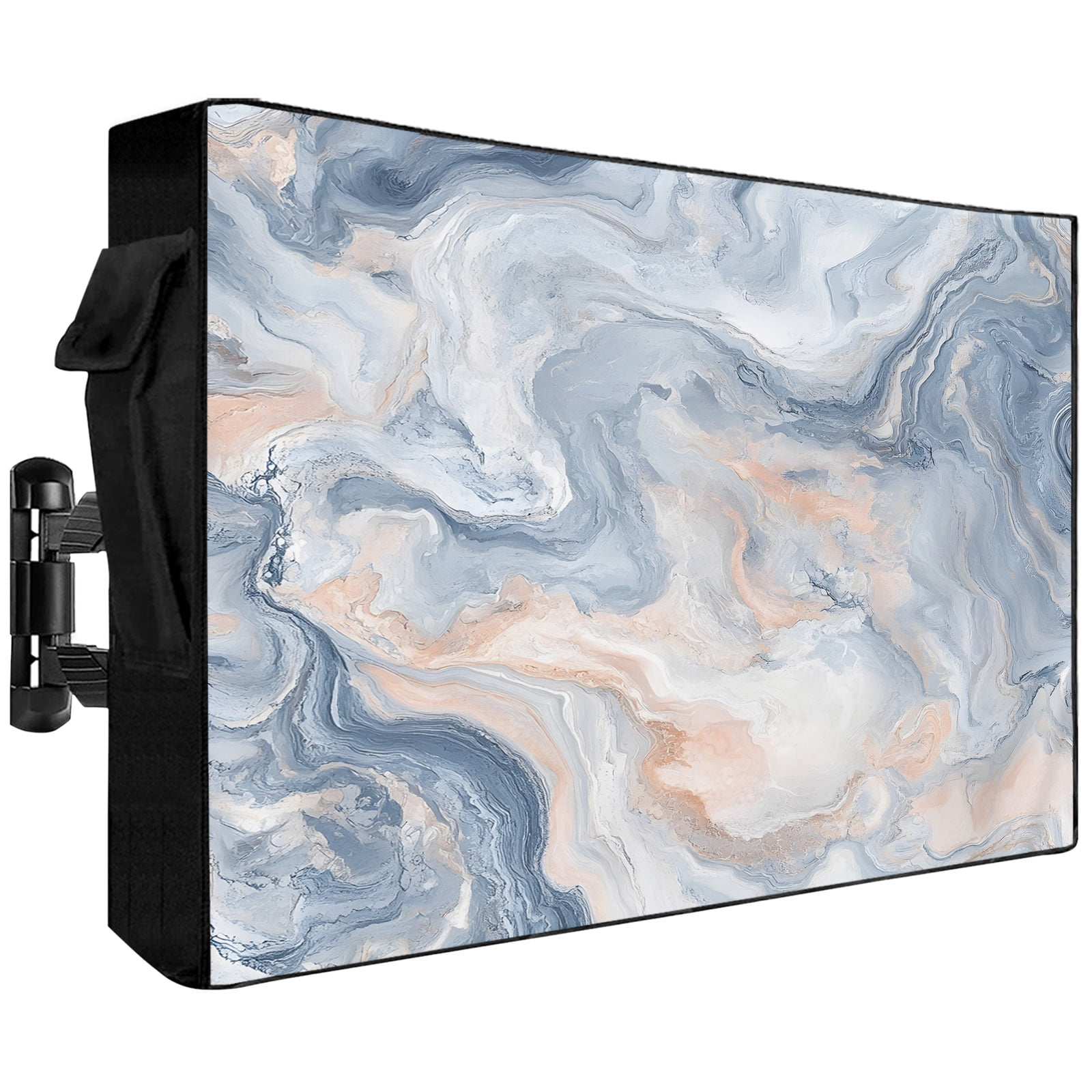 Abstract Marble Texture Outdoor TV Cover 48 to 50 inch Blue Gray Tone ...