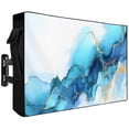 Abstract Marble Texture Outdoor TV Cover 70 to 75 inch Blue Gold ...
