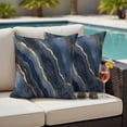 Abstract Marble Texture Outdoor Throw Pillow Covers Set of 2, Gradient ...