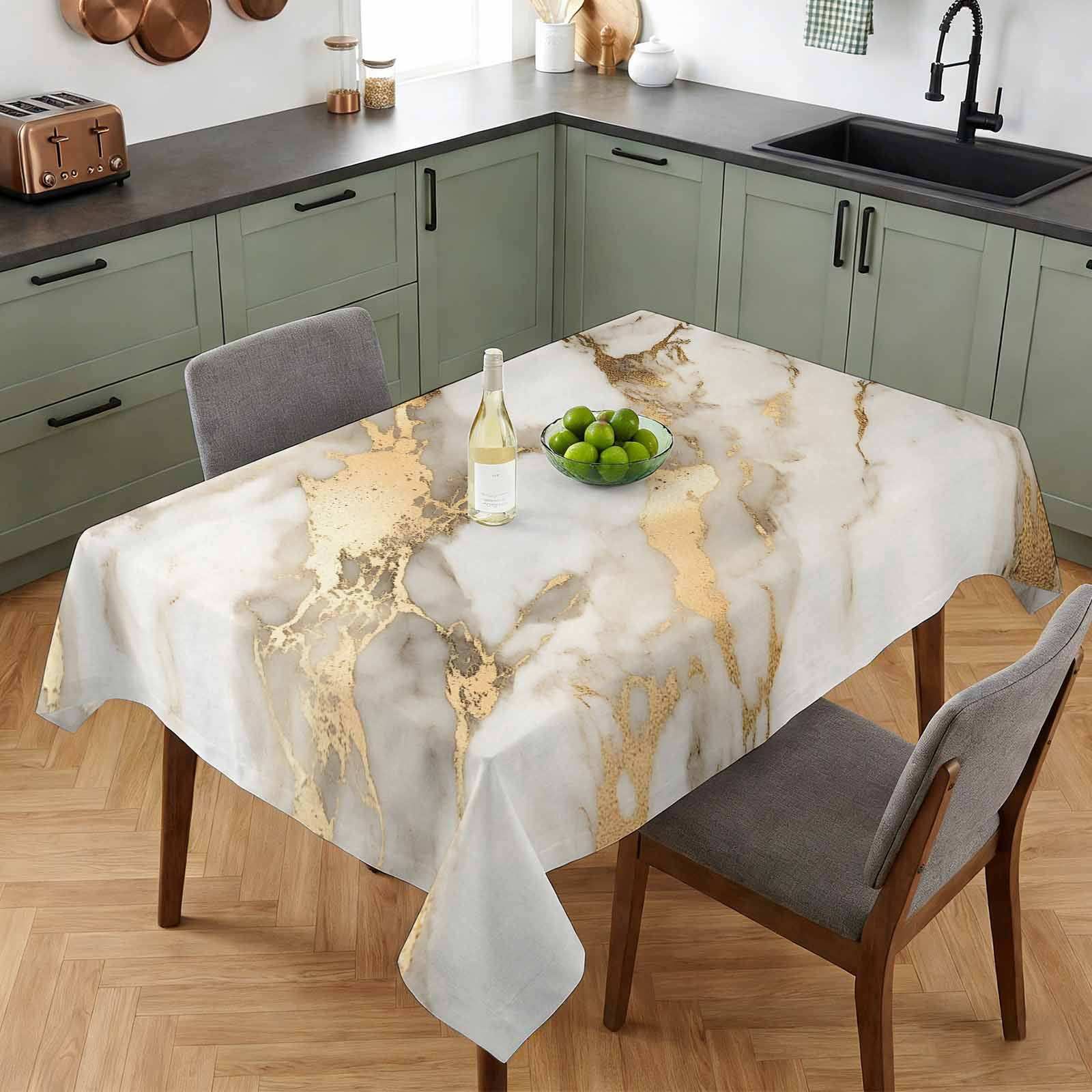 Abstract Marble Texture Pattern Table Cloth 52x70in, Waterproof ...