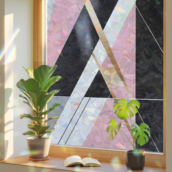 Abstract Marble Texture Pattern Window Privacy Film, Rainbow Film ...