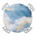 Abstract Marble Texture Round Fitted Tablecloth with Elastic Edge ...