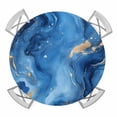 Abstract Marble Texture Round Fitted Tablecloth with Elastic Edge ...