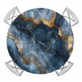 Abstract Marble Texture Round Fitted Tablecloth with Elastic Edge ...