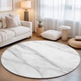Abstract Marble Texture Round Rug 5ft Nature Stone Artwork Washable ...