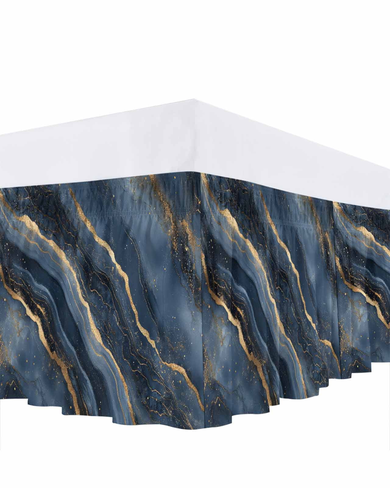 Abstract Marble Texture Ruffle Bed Skirt California King Size Gradient ...
