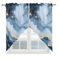 Abstract Marble Texture Swag Curtain Valance for Window 2 Panels Deep ...
