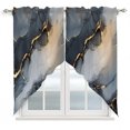 Abstract Marble Texture Swag Curtain Valance for Window 2 Panels Grey ...