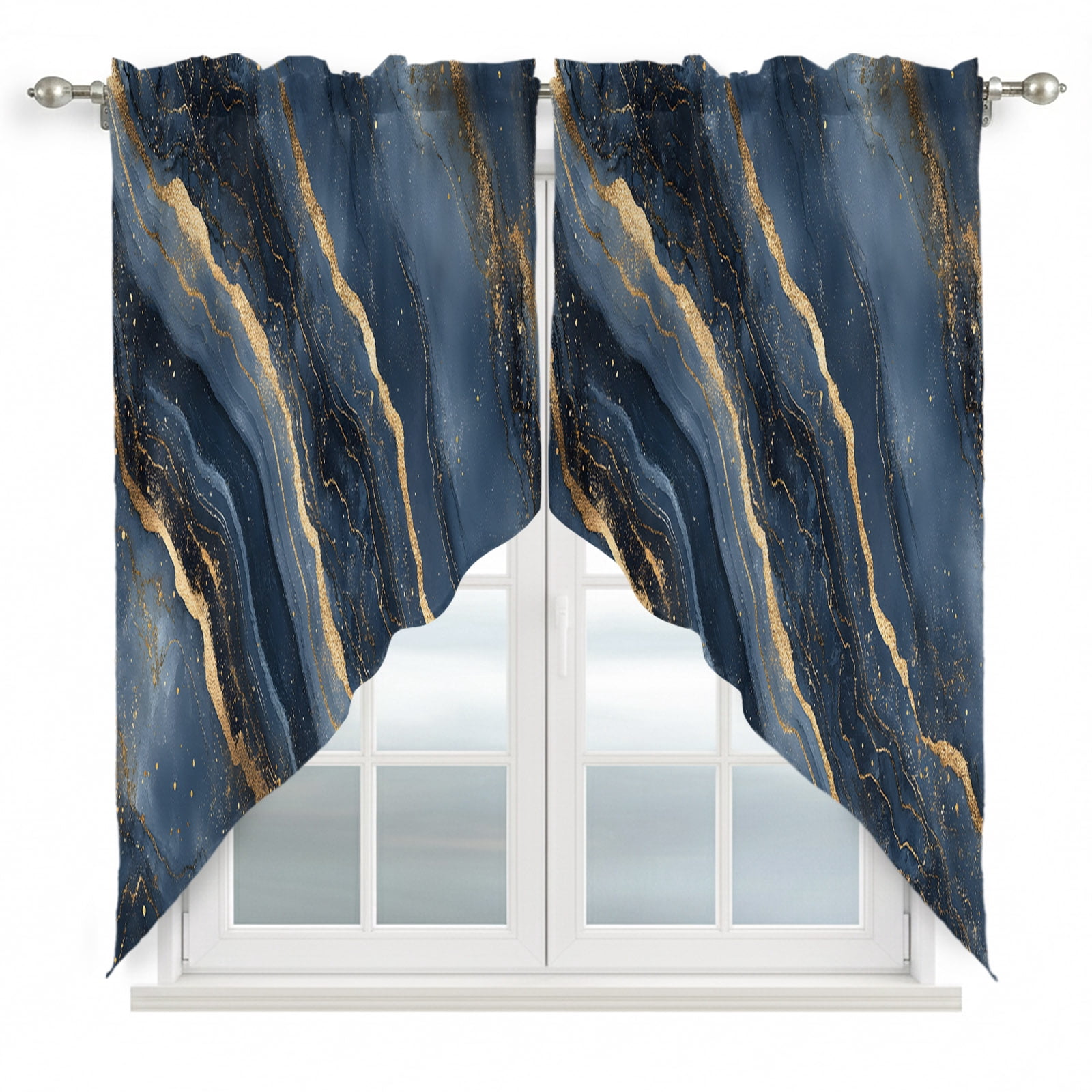 Abstract Marble Texture Swag Valances for Windows 36 inches Long ...