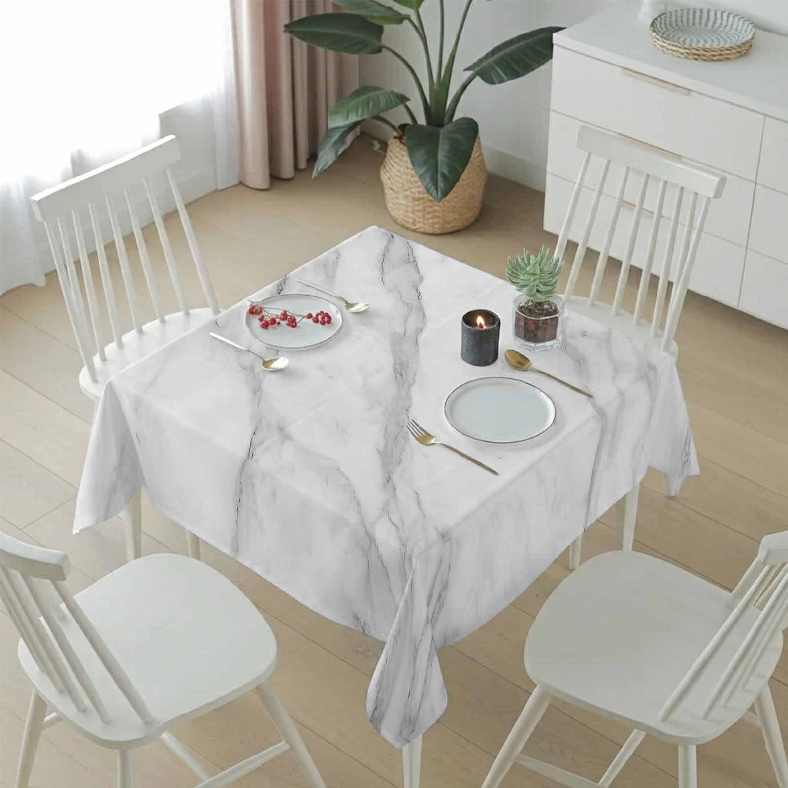 Abstract Marble Texture Table Cloth 54x54in, Waterproof Square ...