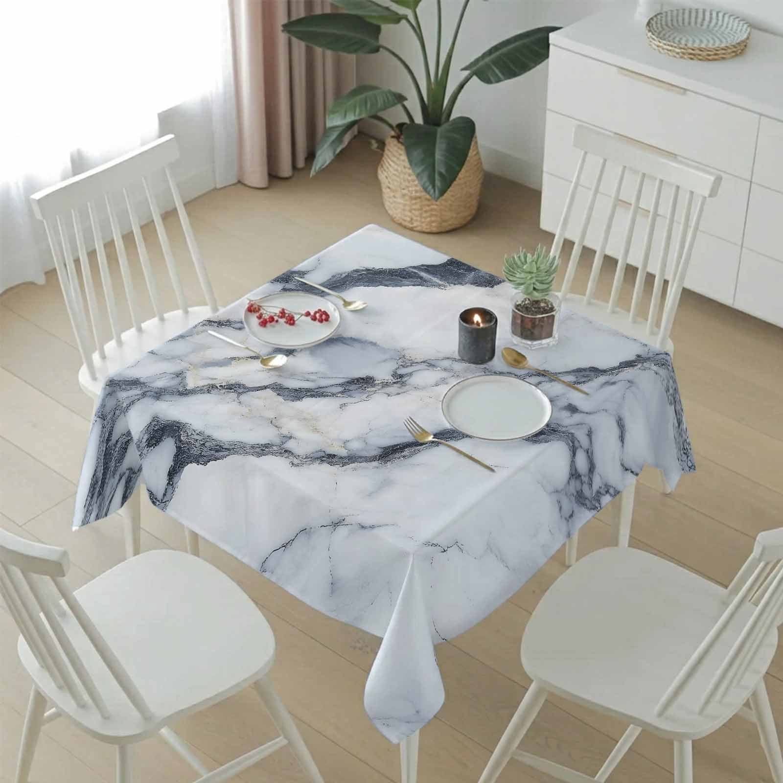 Abstract Marble Texture Table Cloth 54x54in, Waterproof Square ...