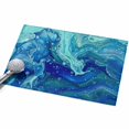 Abstract Marble Washable Area Rug 2 x 3 ft Turquoise Green Gradient ...