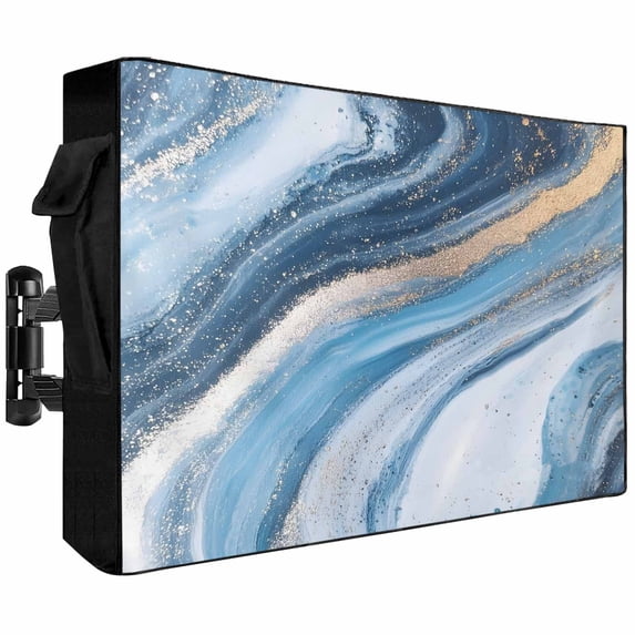 Abstract Marble Waves Texture Outdoor TV Cover 40 to 43 inch Gradient ...