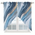 Abstract Marble Waves Texture Swag Curtain Valance for Window 2 Panels ...