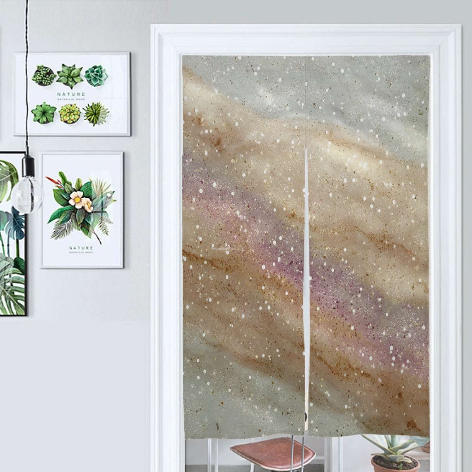 Abstract Marble With Sparkles Door Curtain Nordic Living Room ...