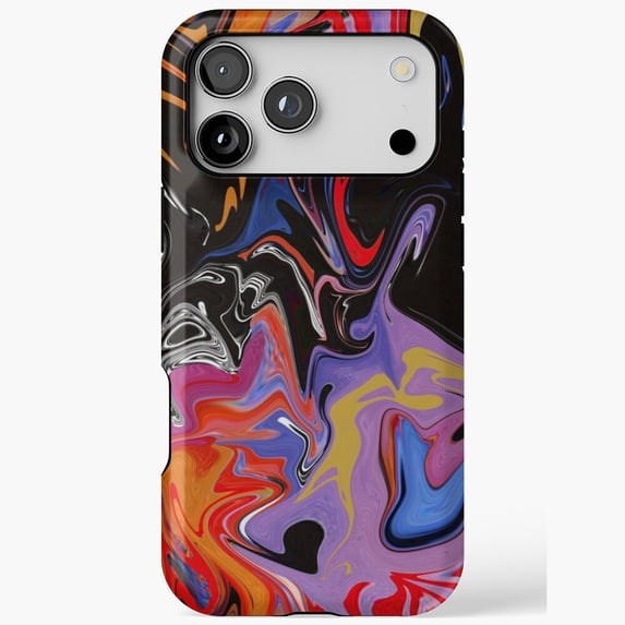 Abstract Marbled Liquid Art for iPhone Case 11 through 17 Pro Max ...