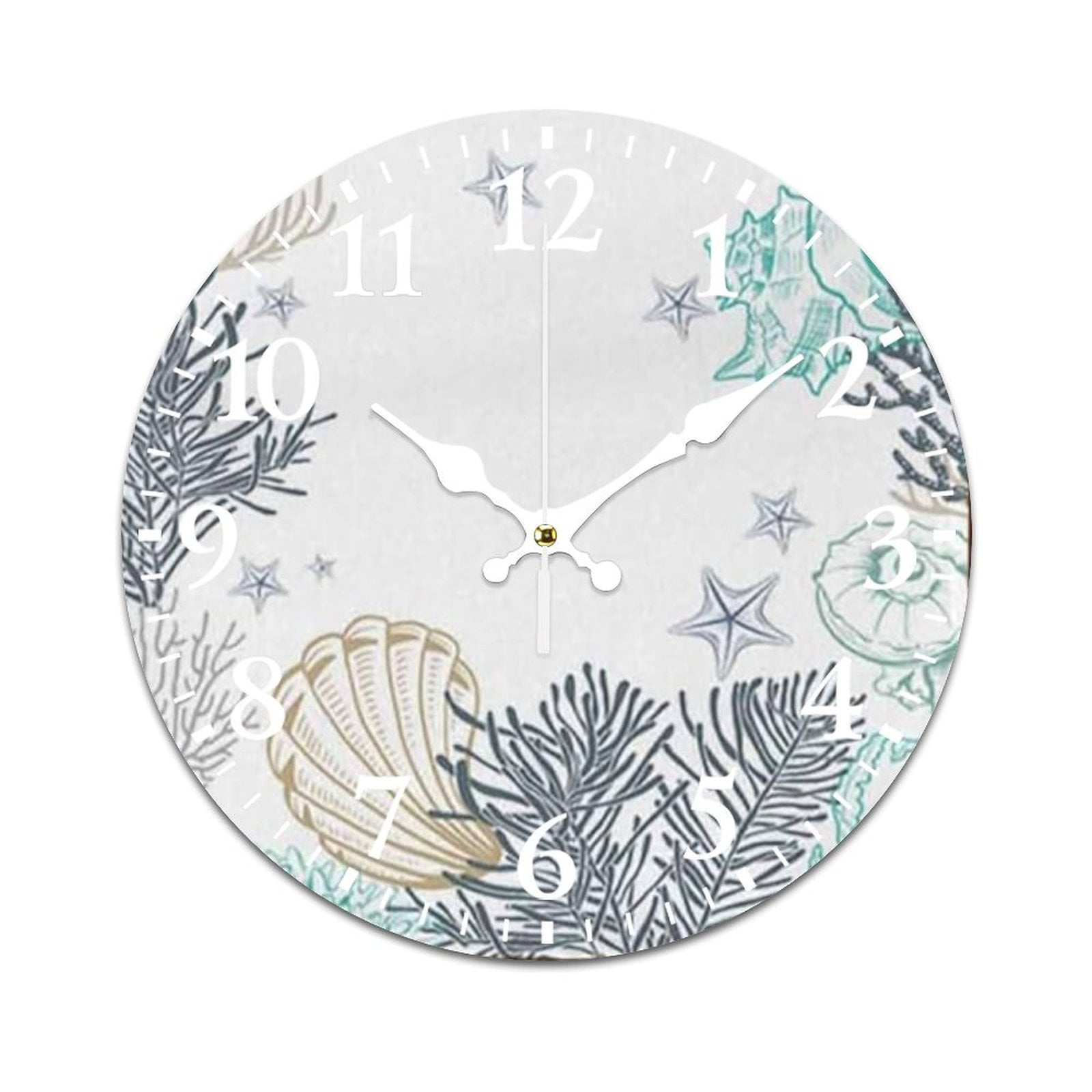 Abstract Marine Life Pattern Wall Clock Modern Design Clocks Wall ...