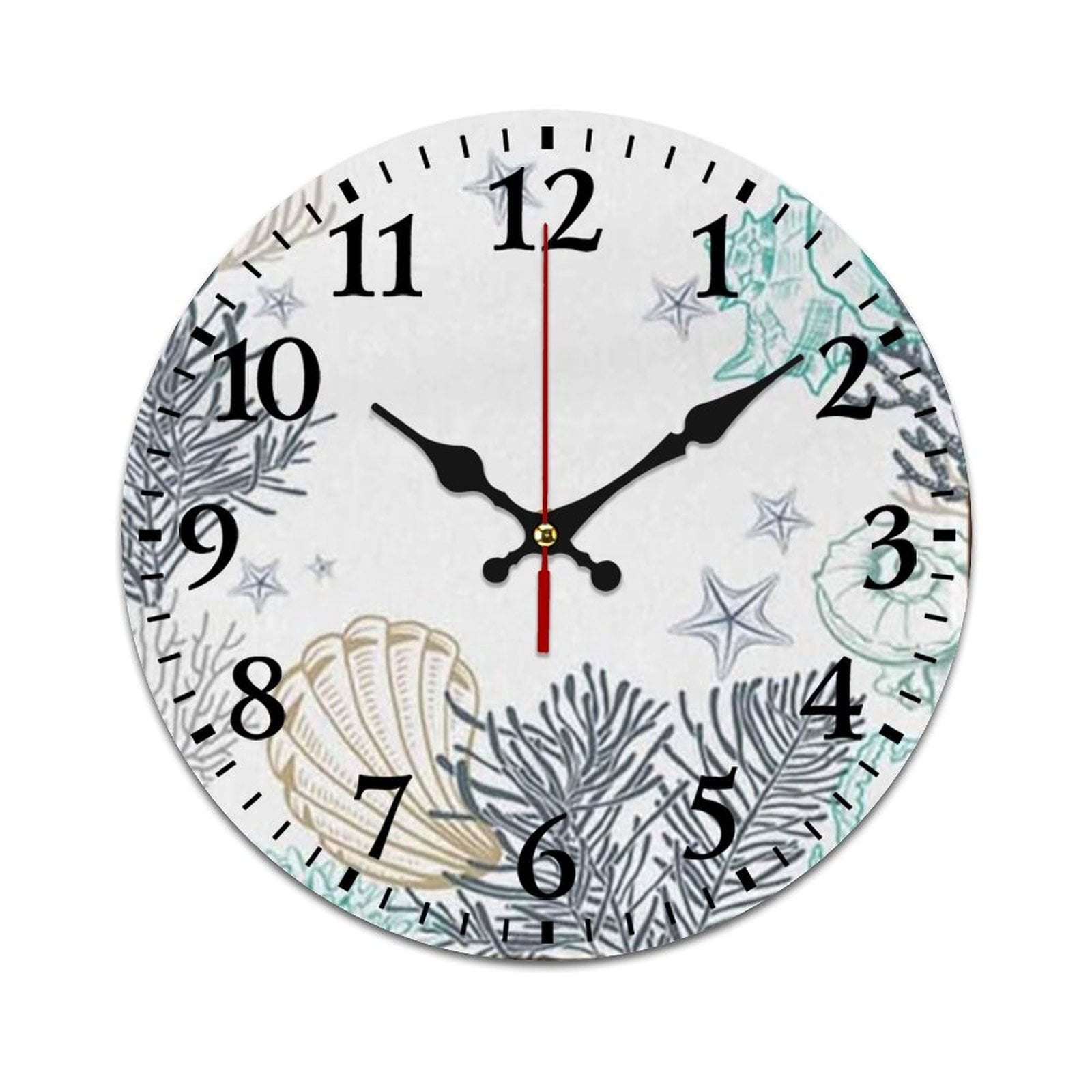 Abstract Marine Life Pattern Wall Clock Modern Design Clocks Wall ...