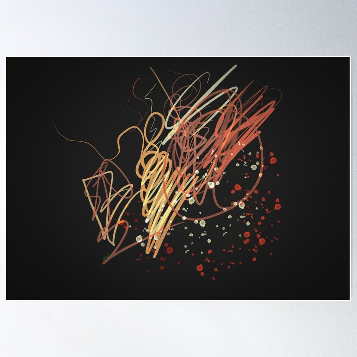 Abstract Markings Poster Wall Art Modern Wall Decor Wall Art Home Decor ...
