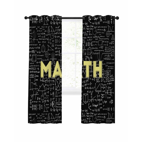 Abstract Math Blackout Curtains 84 Inch Length Mathematical Formula ...