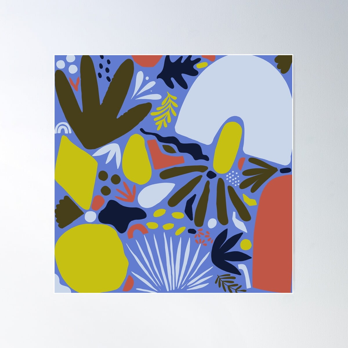 Abstract Matisse Cut Outs Poster Wall Art, Modern Wall Decor For Living ...