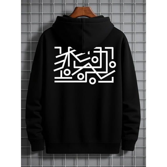 Abstract Maze Hoodie graphic hoodies game men sweater hoodie black ...