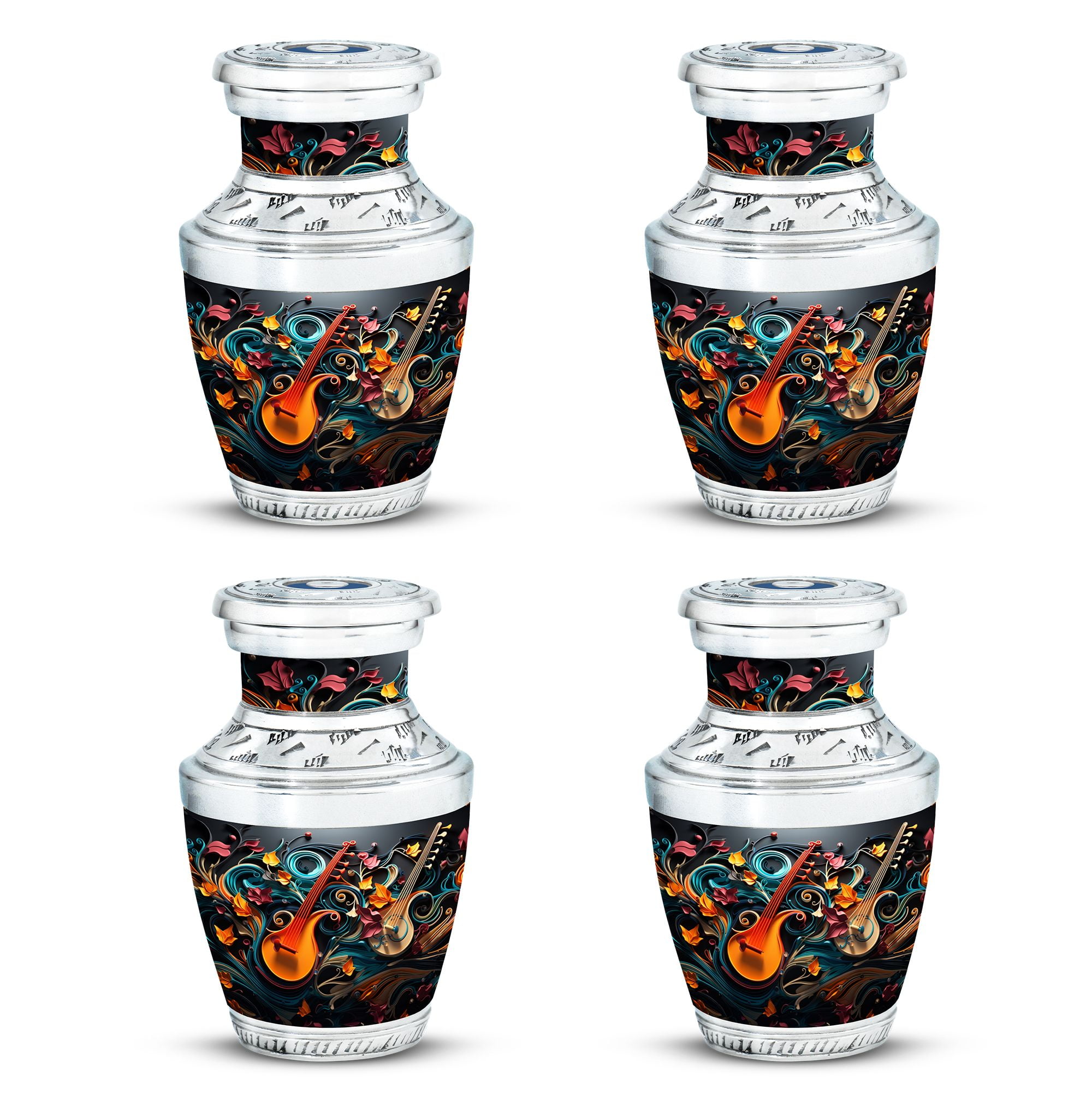 Abstract Melodic Whirl Elegant Petite Keepsake Urn - Unique Mini ...