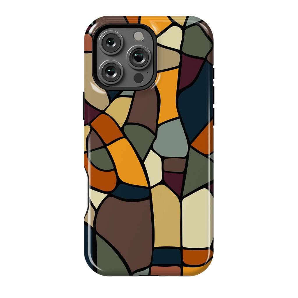Abstract Mending Pieces Art Phone Case for iPhone 11 12 13 14 15 16 Pro ...