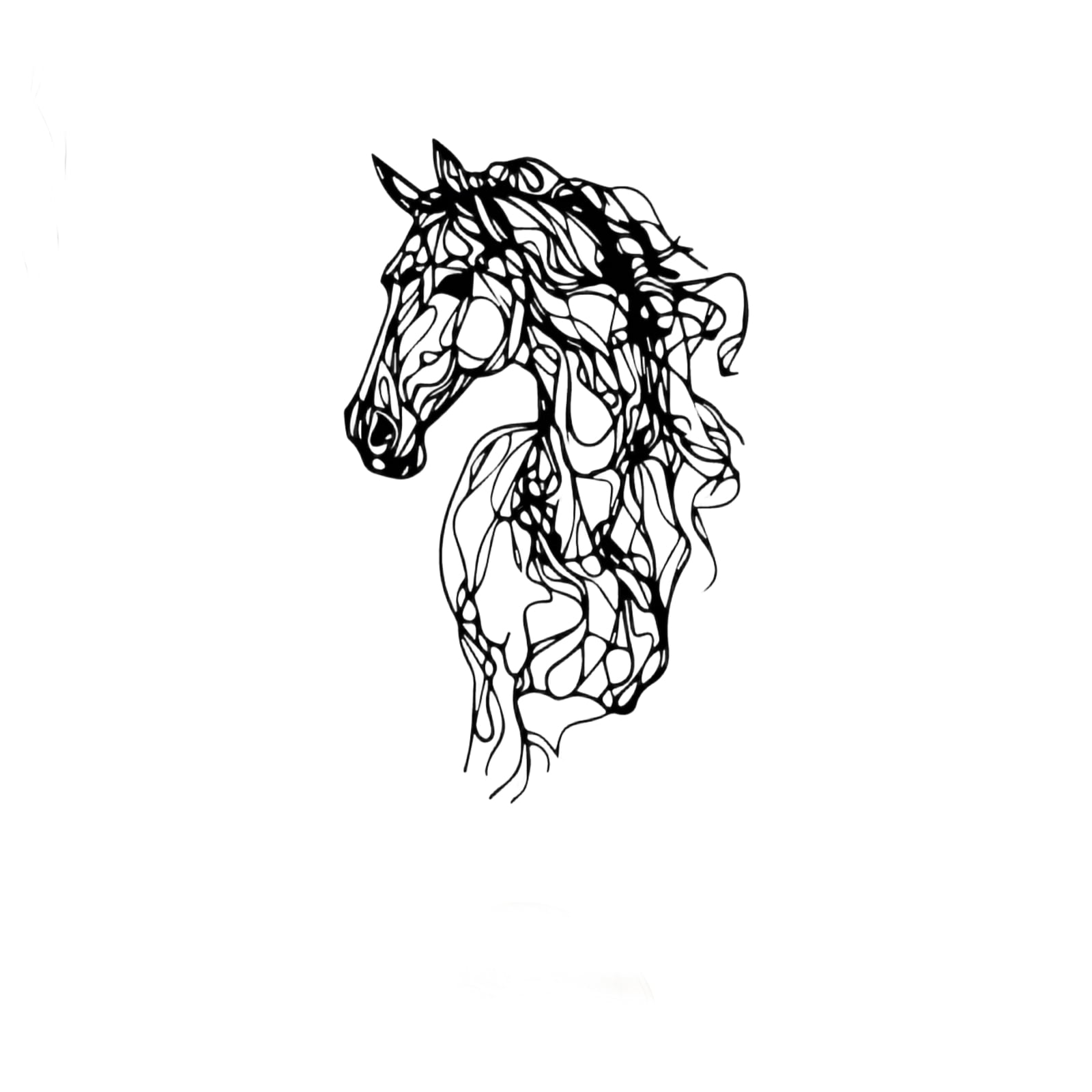 Abstract Metal Horse Wall Art Sign, Modern Minimalist Wall Hanging ...