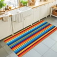 Abstract Mexican Stripes Rectangle Rug 2'x6' Colorful Lines Washable ...