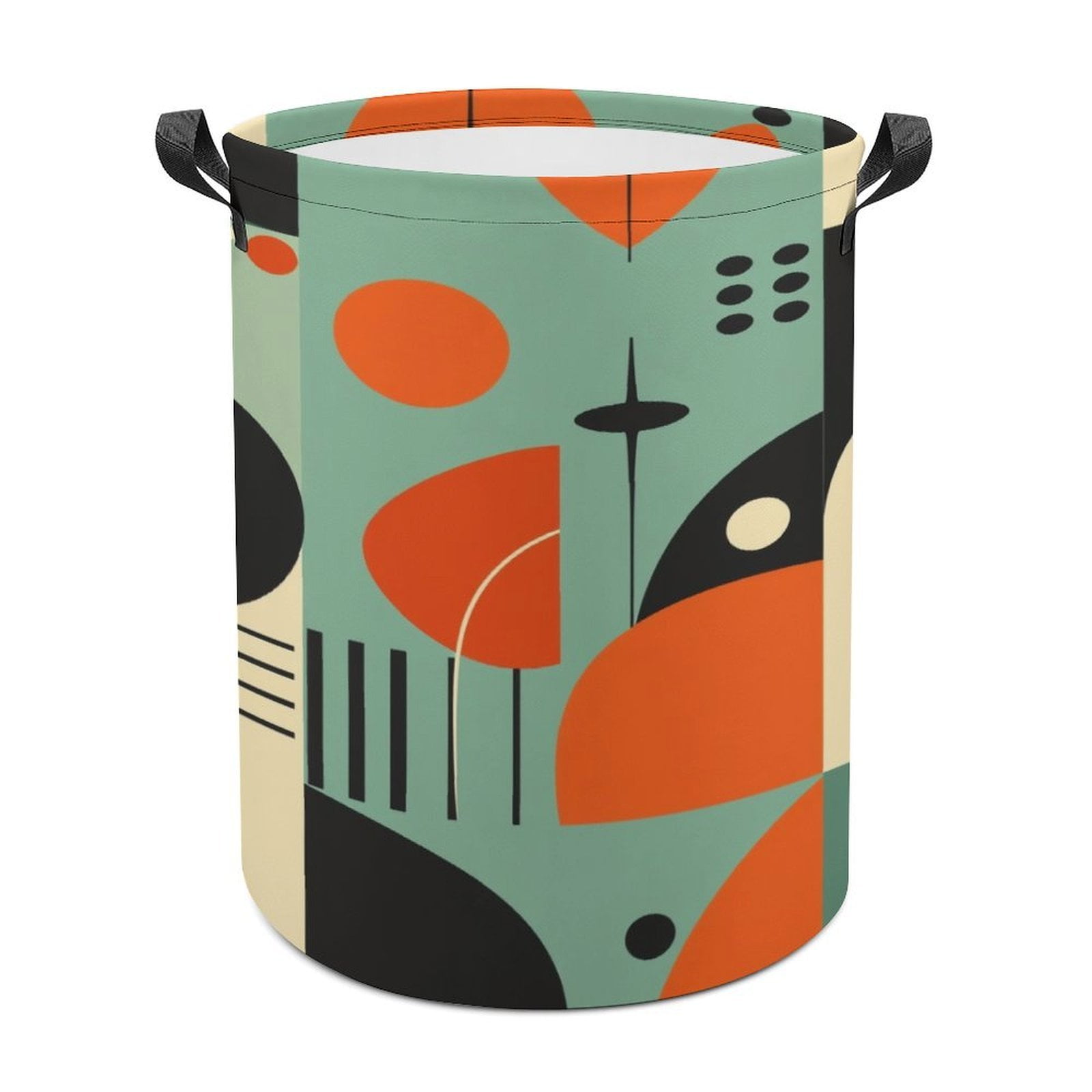 Abstract Mid Century Art Laundry Hamper Storage Basket Toys Clothes ...