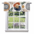 Abstract Mid Century Valances for Windows Vintage Geometric Blue and ...