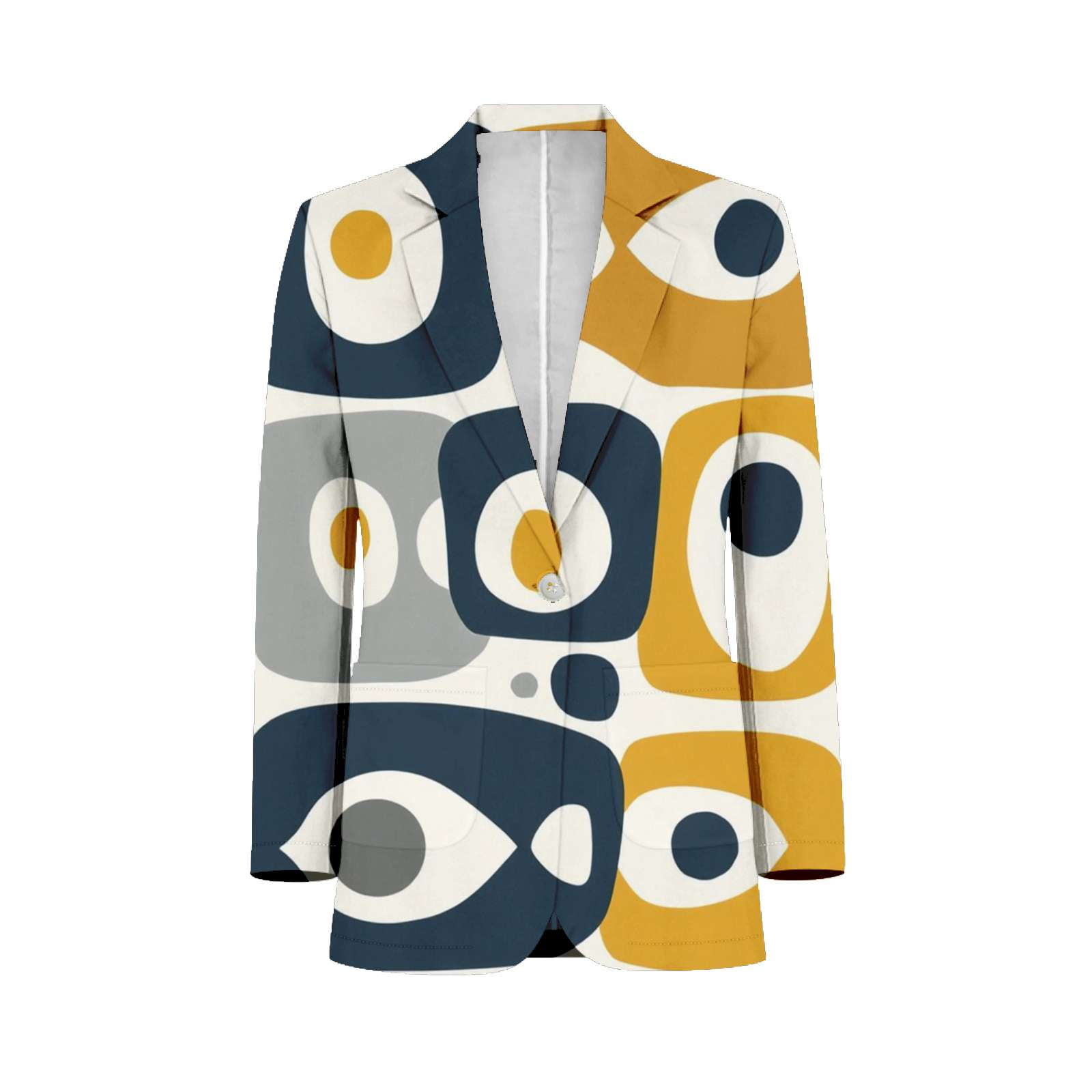 Abstract Midcentury Modern Art Men Blazers Slim Clothing Summer Jacket ...