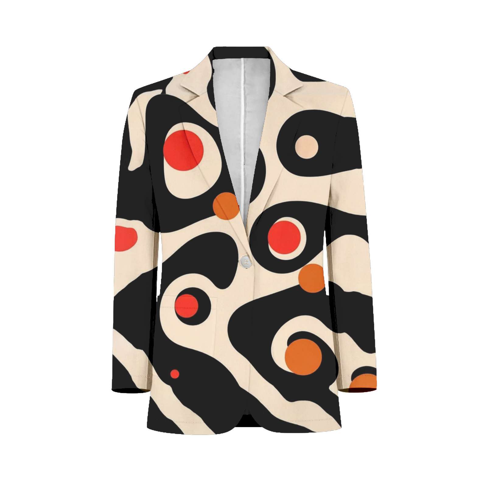 Abstract Midcentury Modern Art Mens Suits Shawl Collar Slim Fit Suit ...