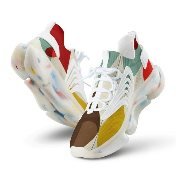 Abstract Midcentury Modern Design Walking Shoes for Men Woman ...