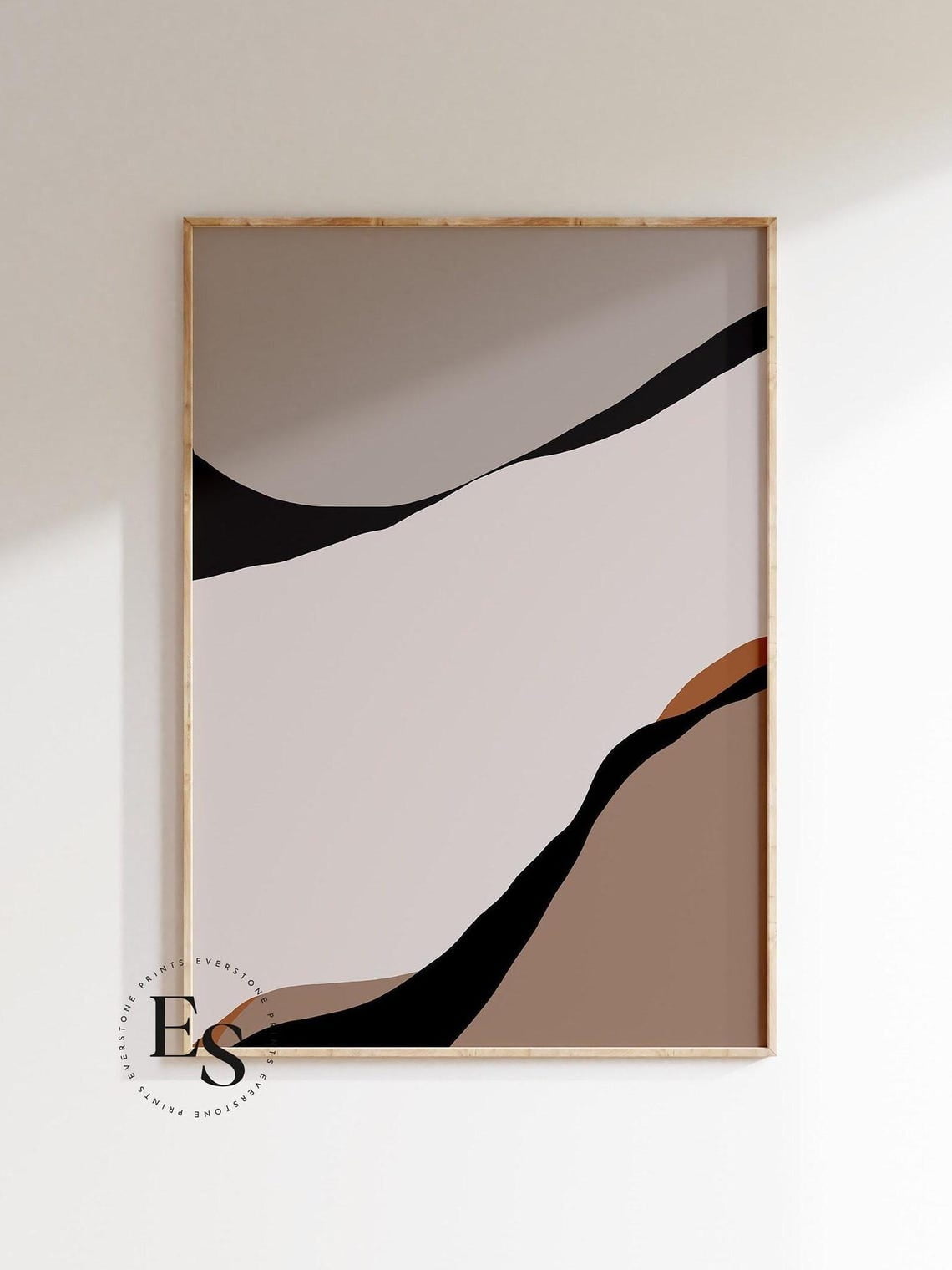 Abstract Midcentury Print, Abstract Modern Art, Neutral Modern ...