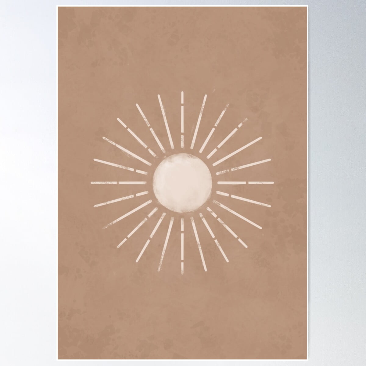 Abstract Minimal Sun Poster Wall Art, Modern Wall Decor For Living Room ...