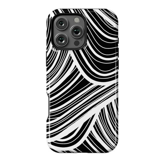 Abstract Minimalist Curtain Waves Modern Art iPhone Case 17 16 15 14 13 ...