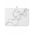 Abstract Minimalist Line on White Dish Drying Mats for Kitchen Counter ...