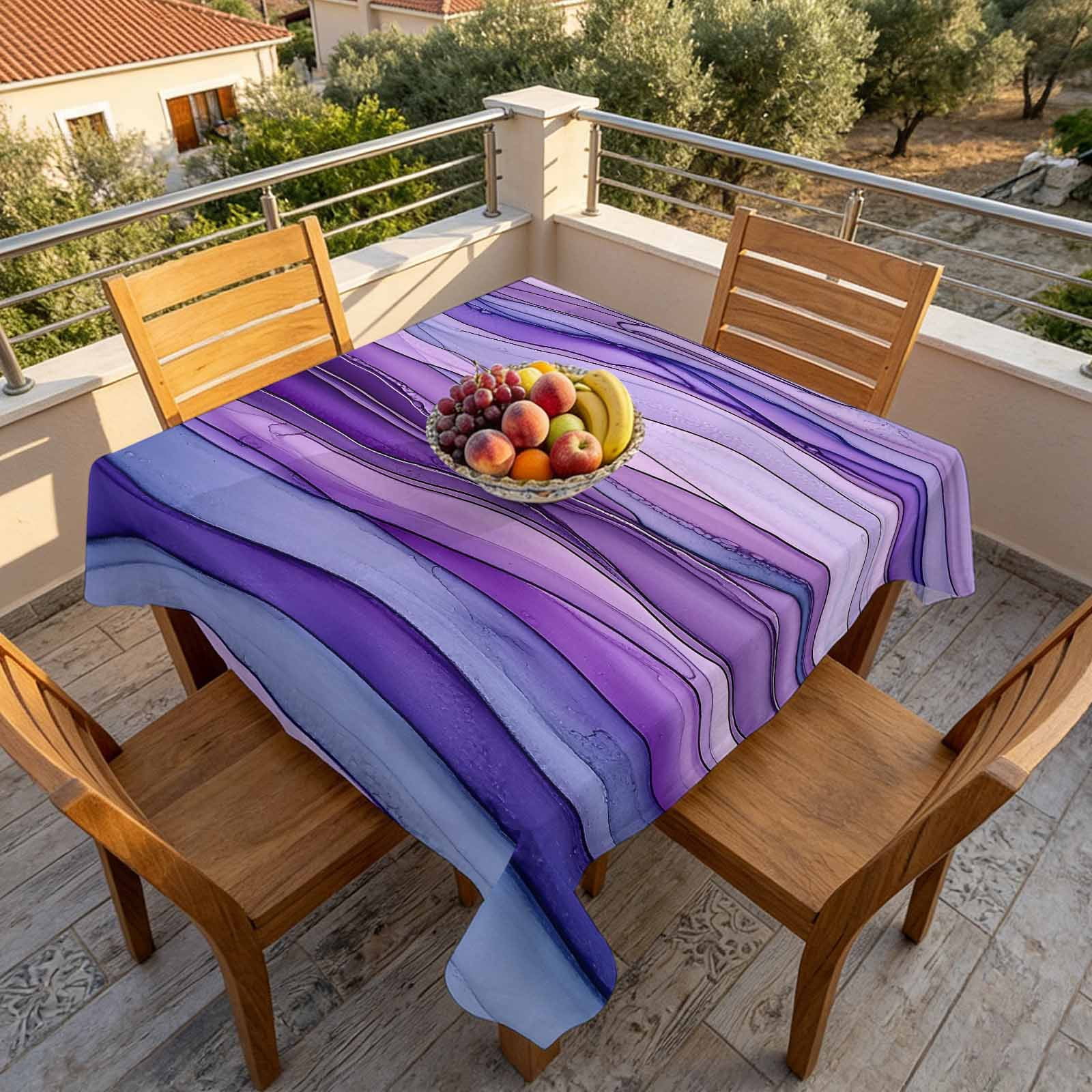 Abstract Minimalist Stripe Art Table Cloth 60x60in, Waterproof Square ...