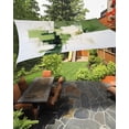 Abstract Minimalist Sun Shade Sail 6.5'X10' White Green Oil Painting ...