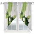 Abstract Minimalist Swag Curtain Valance for Window 2 Panels Black ...