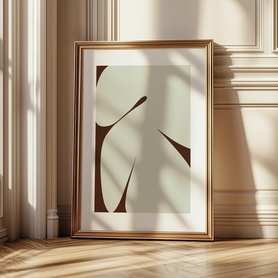 Abstract Minimalist Wall Art Print – Modern Organic Shapes Poster in ...