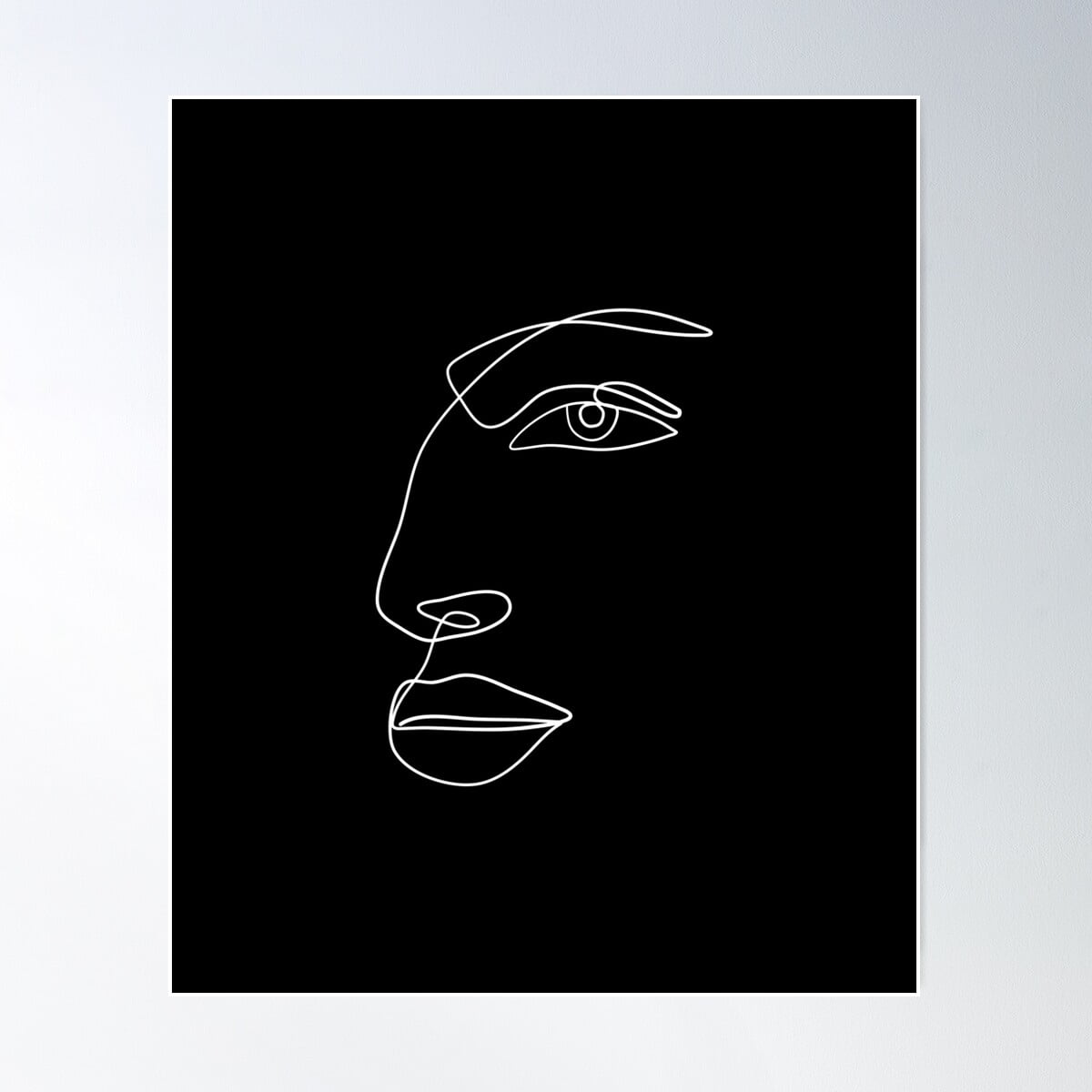 Abstract Minimalist Women Face Line -Female Face Line - Art Female Face ...
