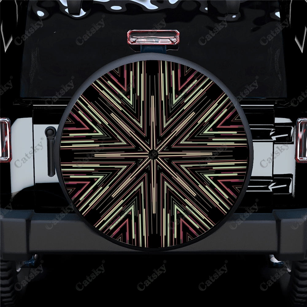 Abstract Minimalistic 3D Polyester Universal Spare Wheel Tire Cover ...