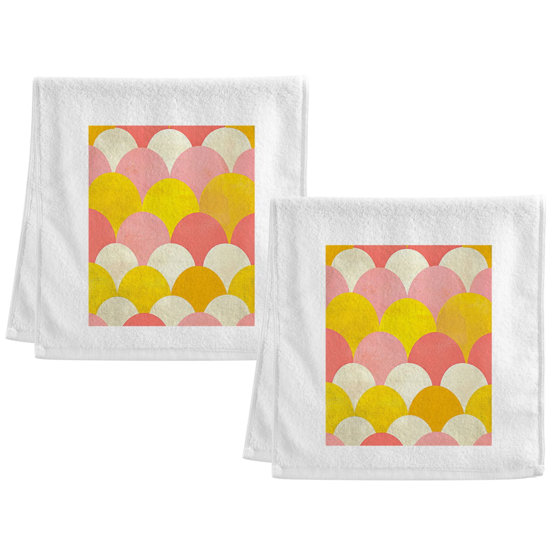 Abstract Modern Art Pattern Set of 2 Pure Soft Cotton Towel with ...