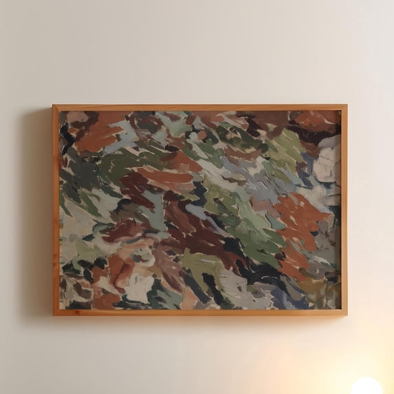 Abstract Modern Art Print, Earth Tone Contemporary Painting Poster, Mid ...