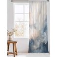 Abstract Modern Art Sheer Curtains 84 Inch Long 1 Panel Watercolor Blue ...
