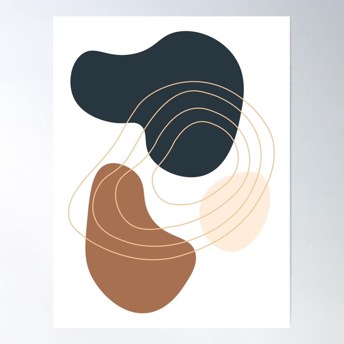 Abstract Modern Botanical Poster Wall Art Modern Wall Decor For Living ...