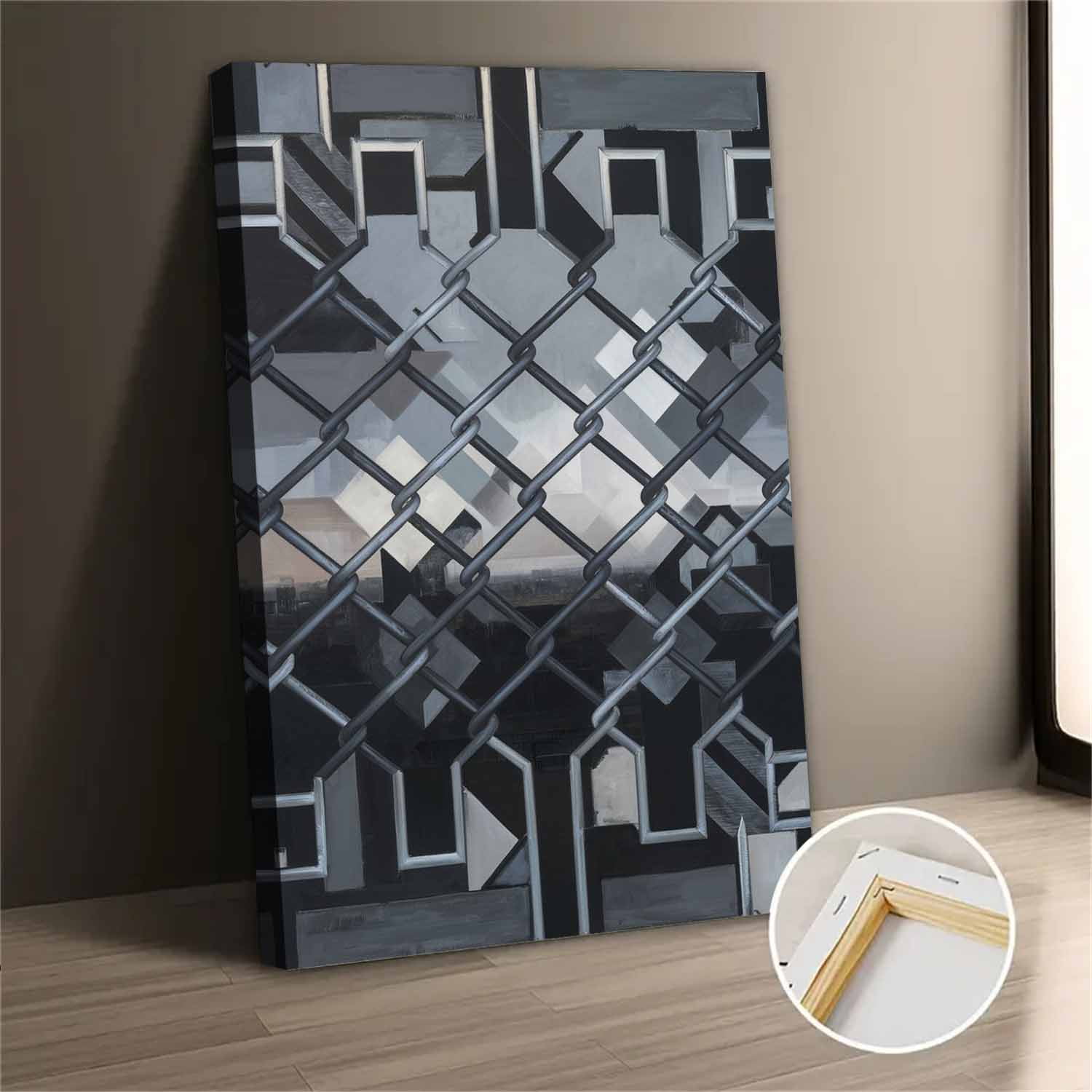 Abstract Modern Chain Link Canvas Wall Art - Walmart.com